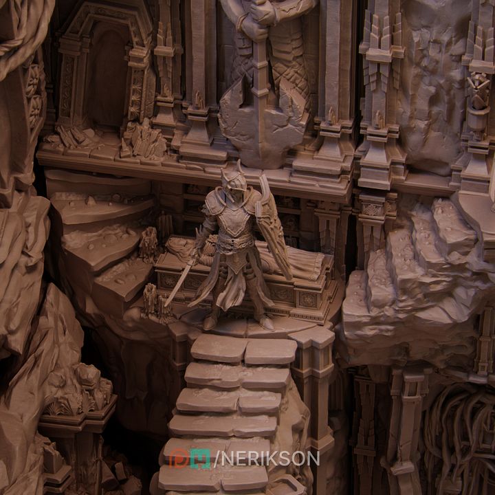 3D Printable BookNook of the Shattered King [presupported] by Nerikson